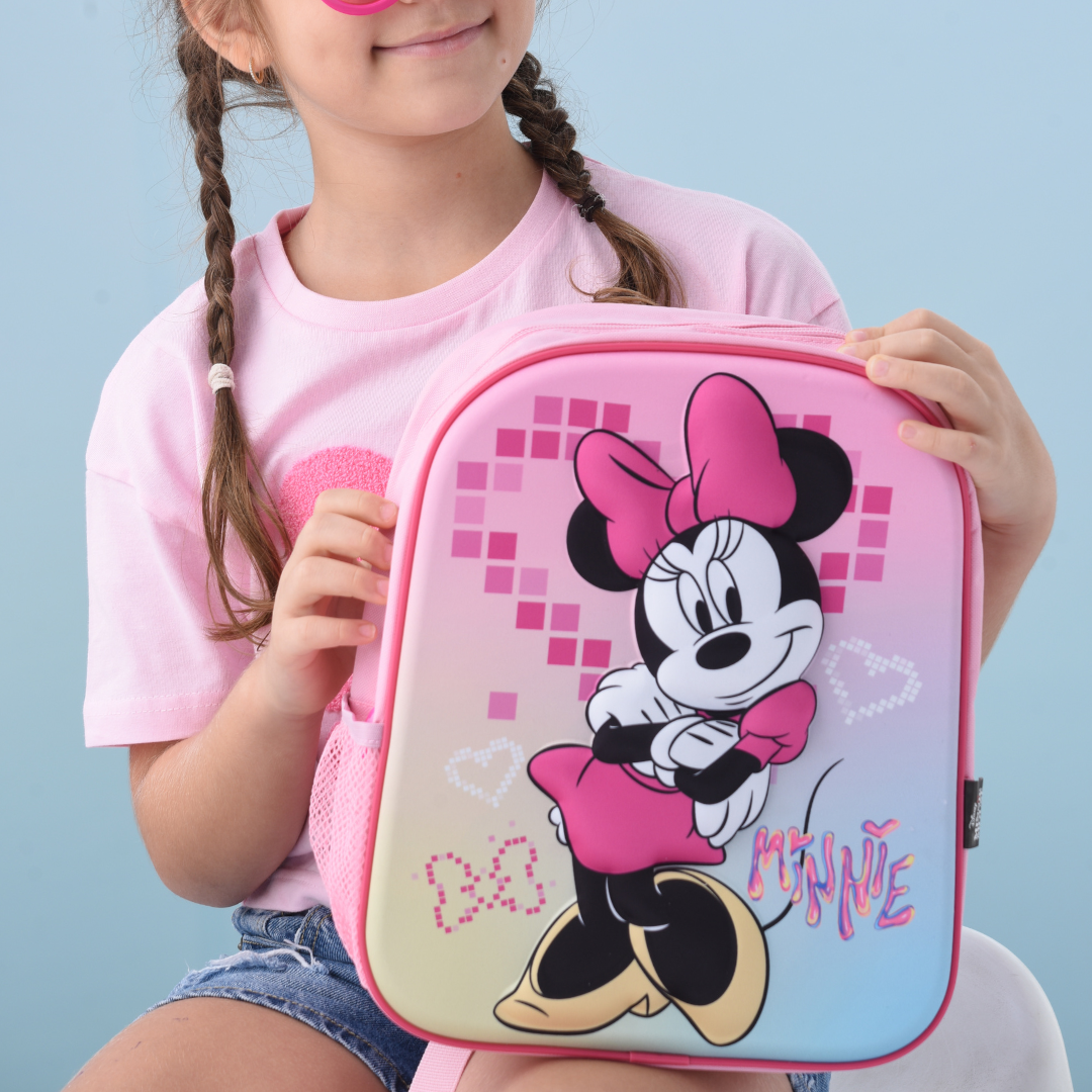 Mini Mouse Kids Embossed 3D Backpack