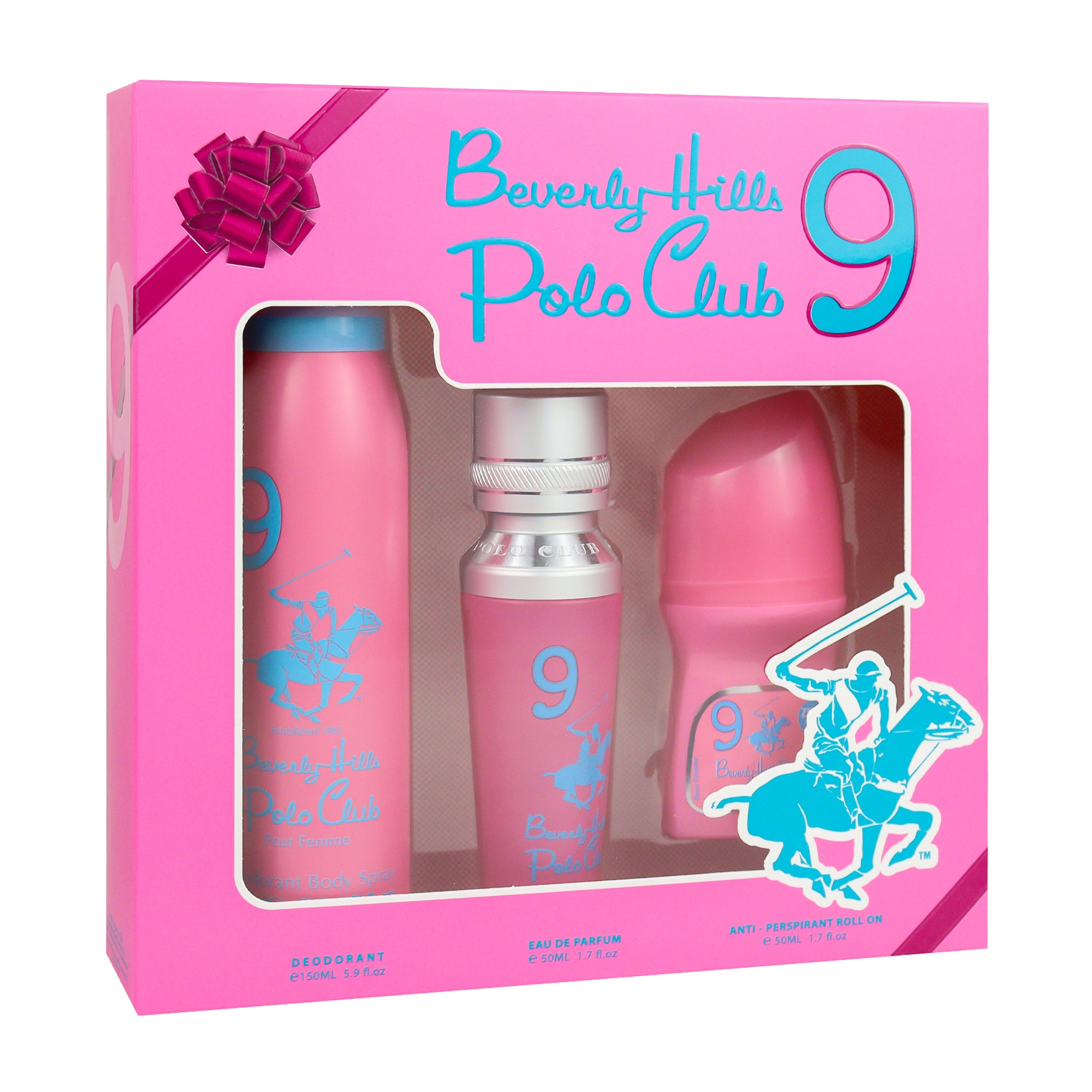 Polo Club No.9 Gift Set for Women EDP Deodorant 175ml + 50ml + Antiper